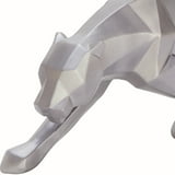 18" x 6" Silver Polystone Leopard Sculpture, by CosmoLiving by ...