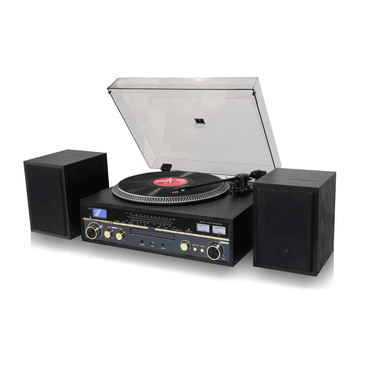 Jensen All-In-One Hi-Fi Stereo CD Player Turntable & Digital AM/FM ...