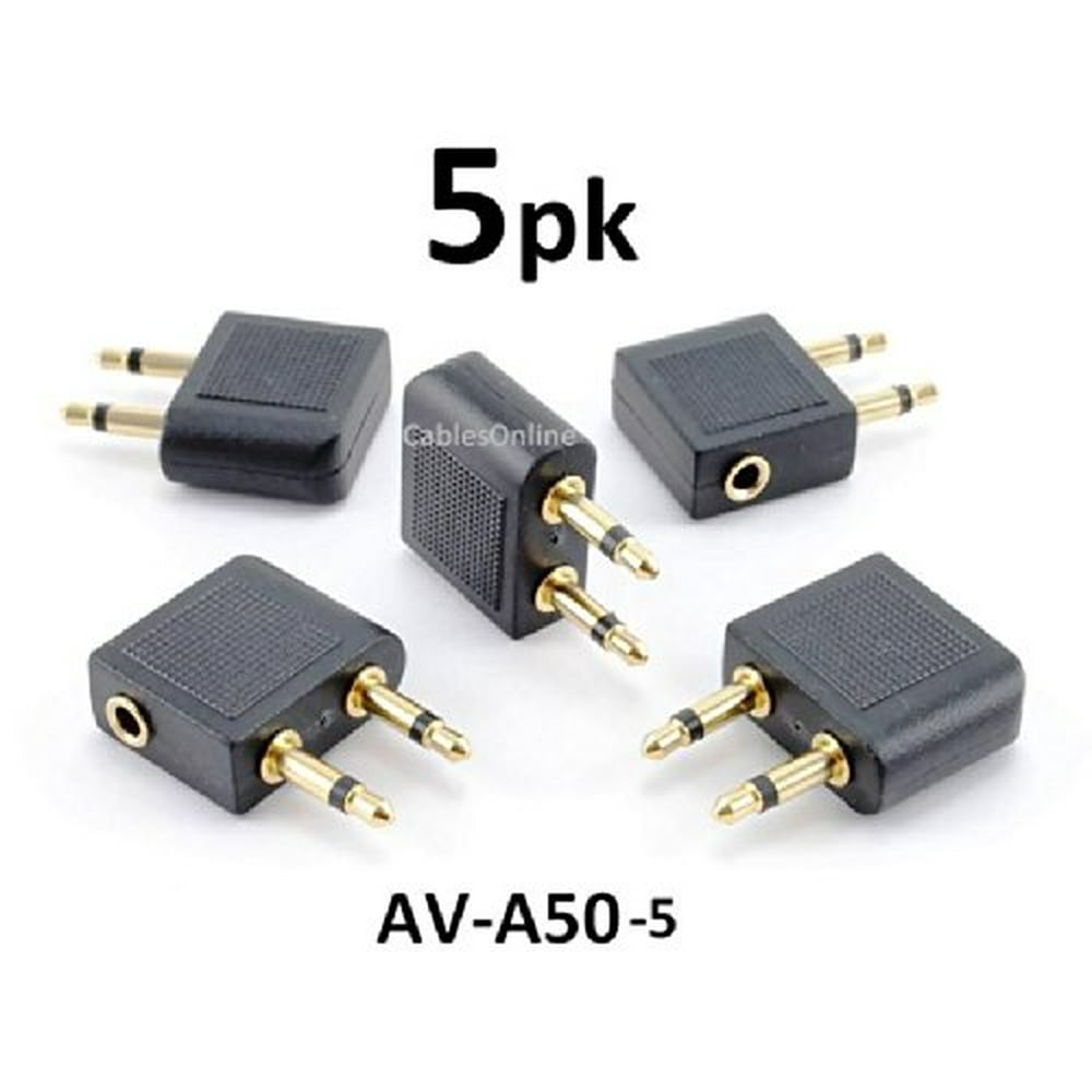 "CablesOnline 3.5mm Audio Airplane In-Flight Headphone Converter Travel ...