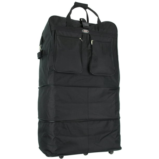 40" Rolling Wheeled Duffel Bag Spinner Luggage Bag (Black) - Walmart.com