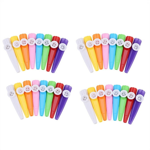 96 Pieces Plastic Kazoos 8 Colorful Kazoo Musical Instrument, Good Companion for Guitar, Ukulele ...