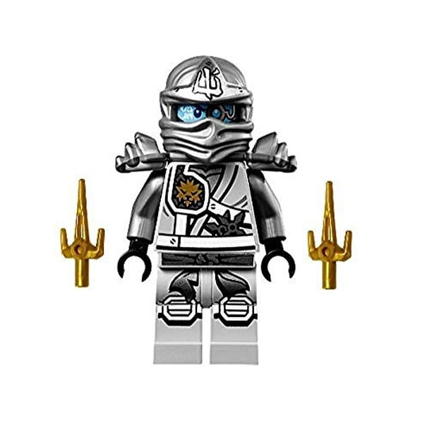 Minifigura LEGO Ninjago Ninja de titanio Zane con armas Sai | Bodega ...