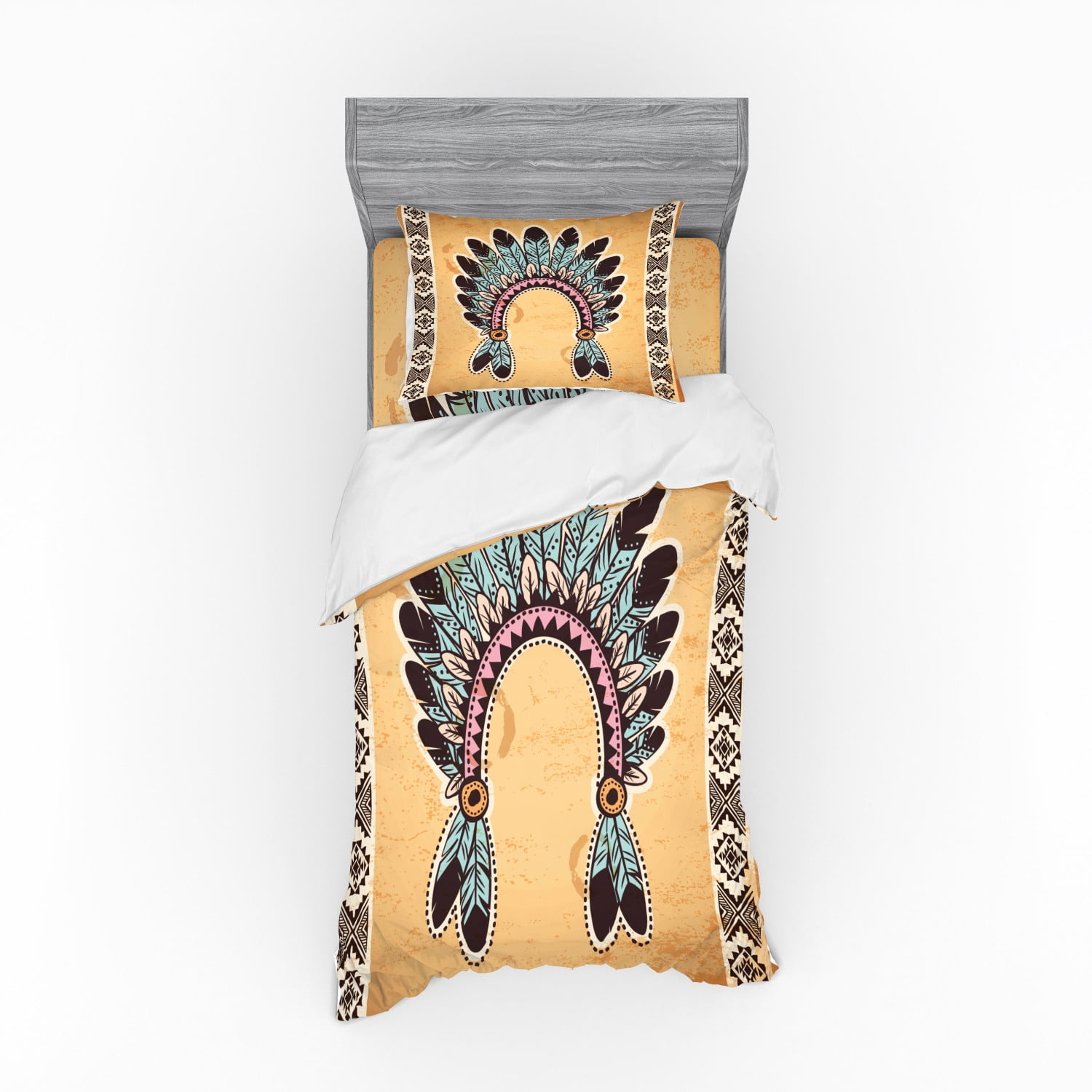 Ambesonne Tribal Bedding Set 3 Pcs, Folkloric Aztec Headband, Twin XL ...