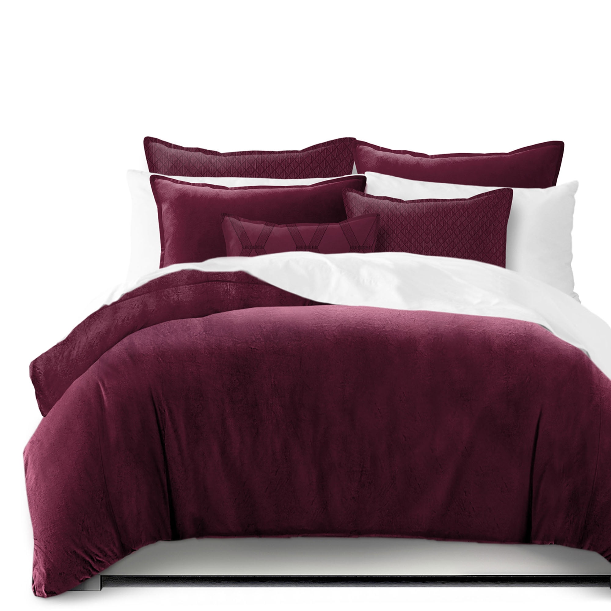 Basic Velvet Prune Comforter Set Queen - Walmart.com