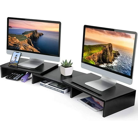 Dual Monitor Stand, Monitor Stands for 2 Monitors, Monitor Stand Riser ...