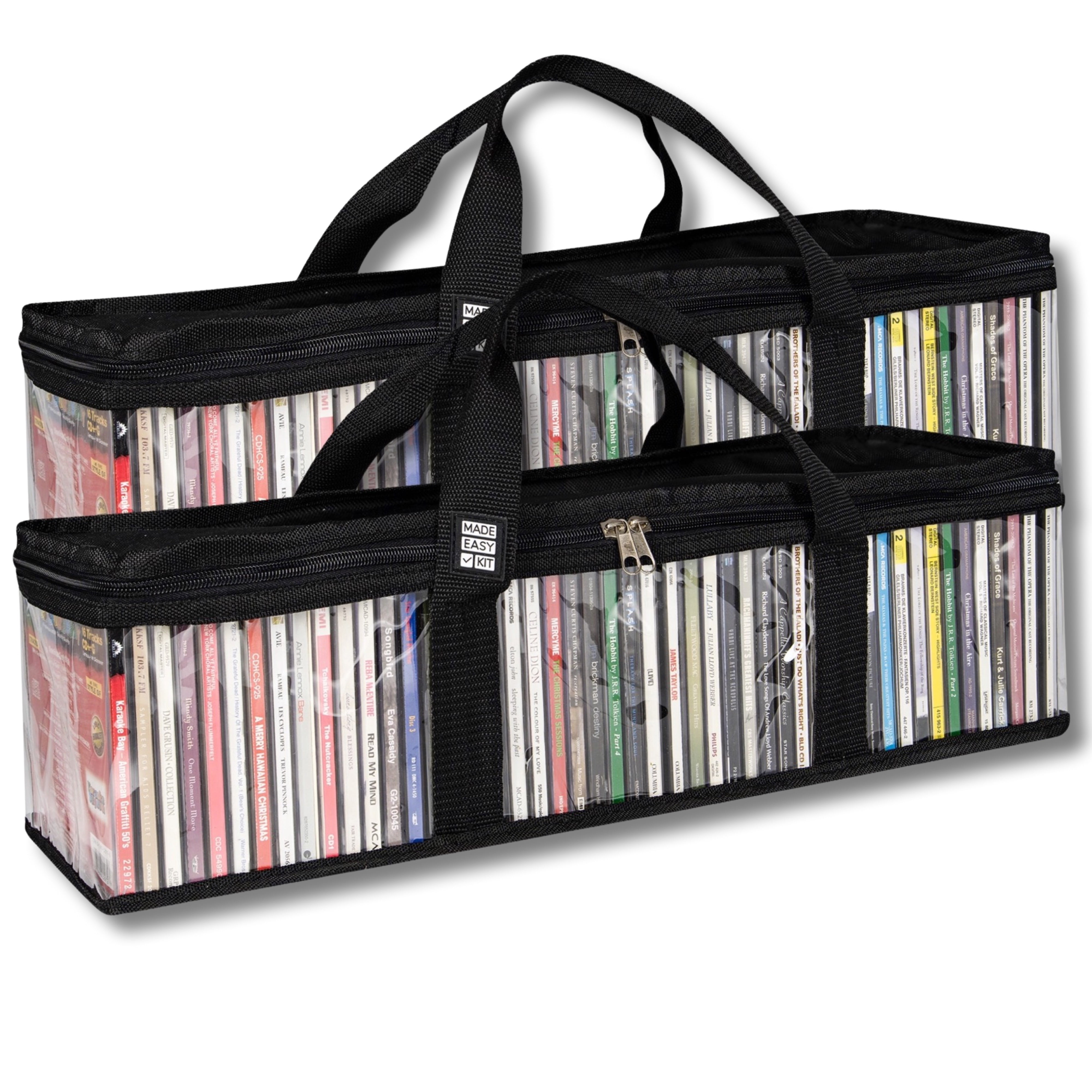 Made Easy Kit CD Media Storage Bag Case - Clear See Though PVC ...