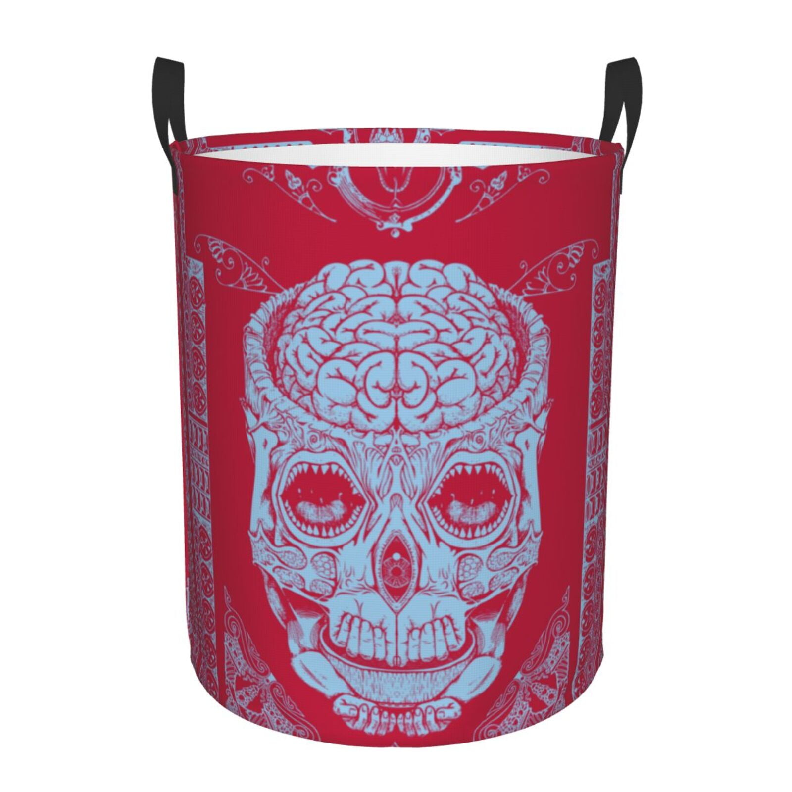 XMXT Collapsible Laundry Basket, Cosmic Skull Skeleton Pattern ...
