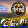 Acrylic Round Hanging Ornament 8x8 Inch, Abstract Celestial Design Wall ...