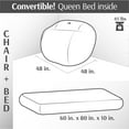 CordaRoy's Chenille Convertible Bean Bag Chair, Queen Classic, Navy ...
