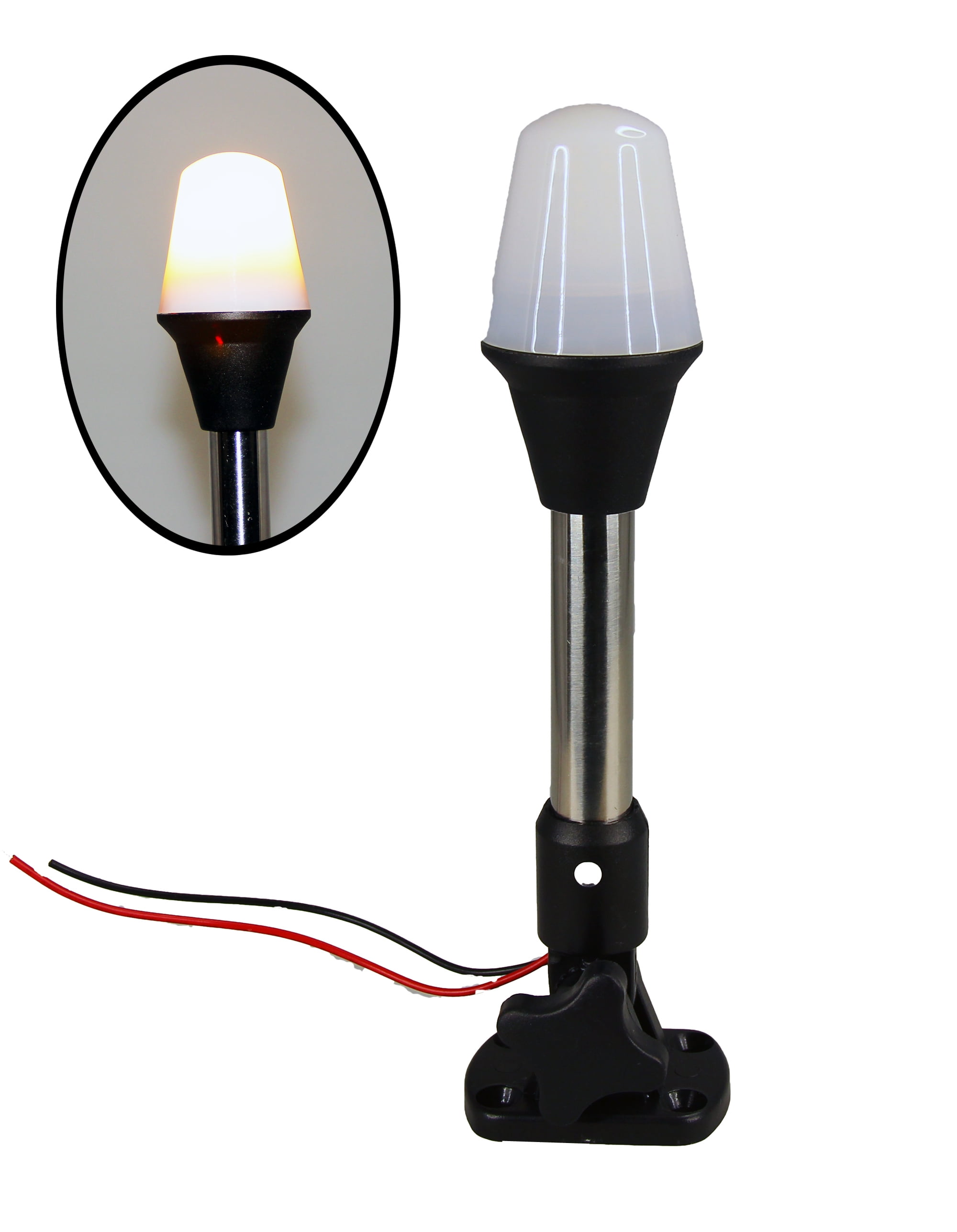 Pactrade Marine All-Round Fold Down Stern Anchor Light Aluminum Pole ...