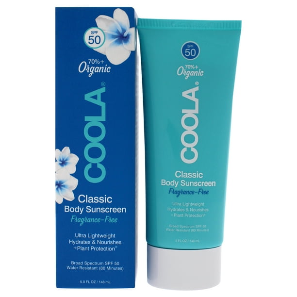 Protector solar Coola corporal clásico SPF 50 Sin fragancia 5 oz ...