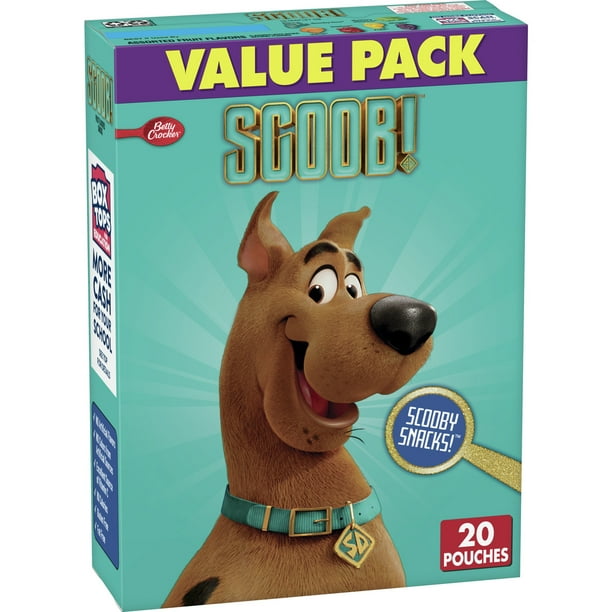 Scooby Doo Fruit Flavored Snacks, Value Pack, Pouches, 16 oz, 20 ct ...