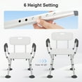Qunler Adjustable Shower Chair, Bath Seat with Back, Padded Armrests ...