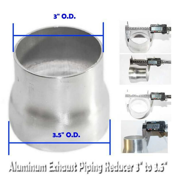 Universal Piping Aluminum Exhaust Reducer 3.5" O.D. to 3" O.D. 2.9 ...