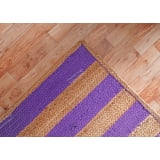 Chouhan Rugs Natural Jute Purple Striped Rug Bohemian Rug Decor Rug ...