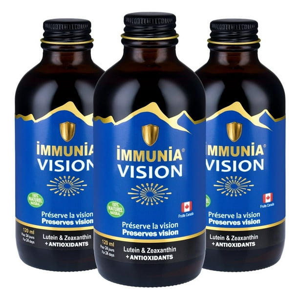 Immunia VISION - Wild blueberry concentrate, Lutein & Zeaxanthin. Eye ...
