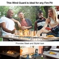 Fire Pit Wind Guard, 28x10.8x6 in Glass Flame Guard, Oblong Glass ...