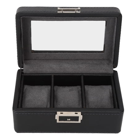 Watch Jewelry Case, Single Layer Space Saving Watch Display Case 3 ...