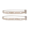 50pcs Iron Brooch Pin Back Safety Catch Bar Pins with 3 Holes Platinum ...