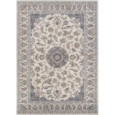 Monarch Kerman Vase Antique Cream-Slate Area Rug - Multiple Sizes ...