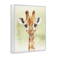 Stupell Industries Jungle Friends Baby Giraffe White Framed Giclee Art ...
