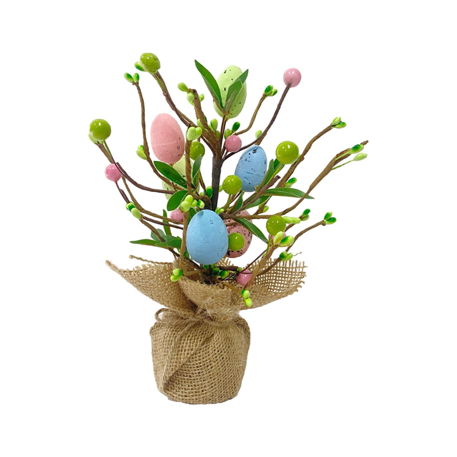 Click here for Luzkey Easter Egg Tree Easter Decorations With Bur... prices