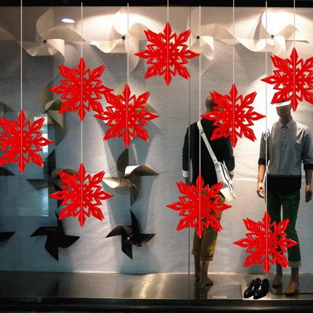 6 Pieces Snowflake Cutouts 3D Christmas Winter Hanging Snowflakes ...