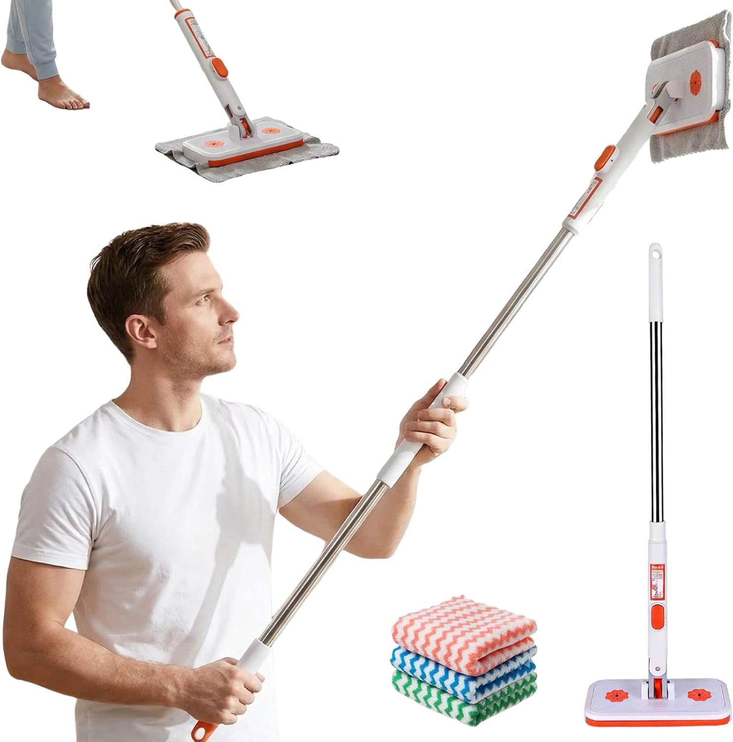 2026 New Snap Grip Mini Mop,No Wash Disposable Mops for Wet and Dry ...