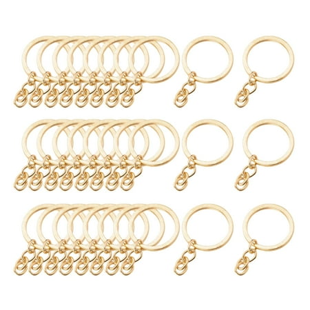 Keyring Blanks Key Chains Keychain Findings Split Rings 25mm_Rose Gold ...