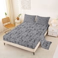 jejeloiu Neutral Damask King Sheets,Simple Print Bedding For Adults ...
