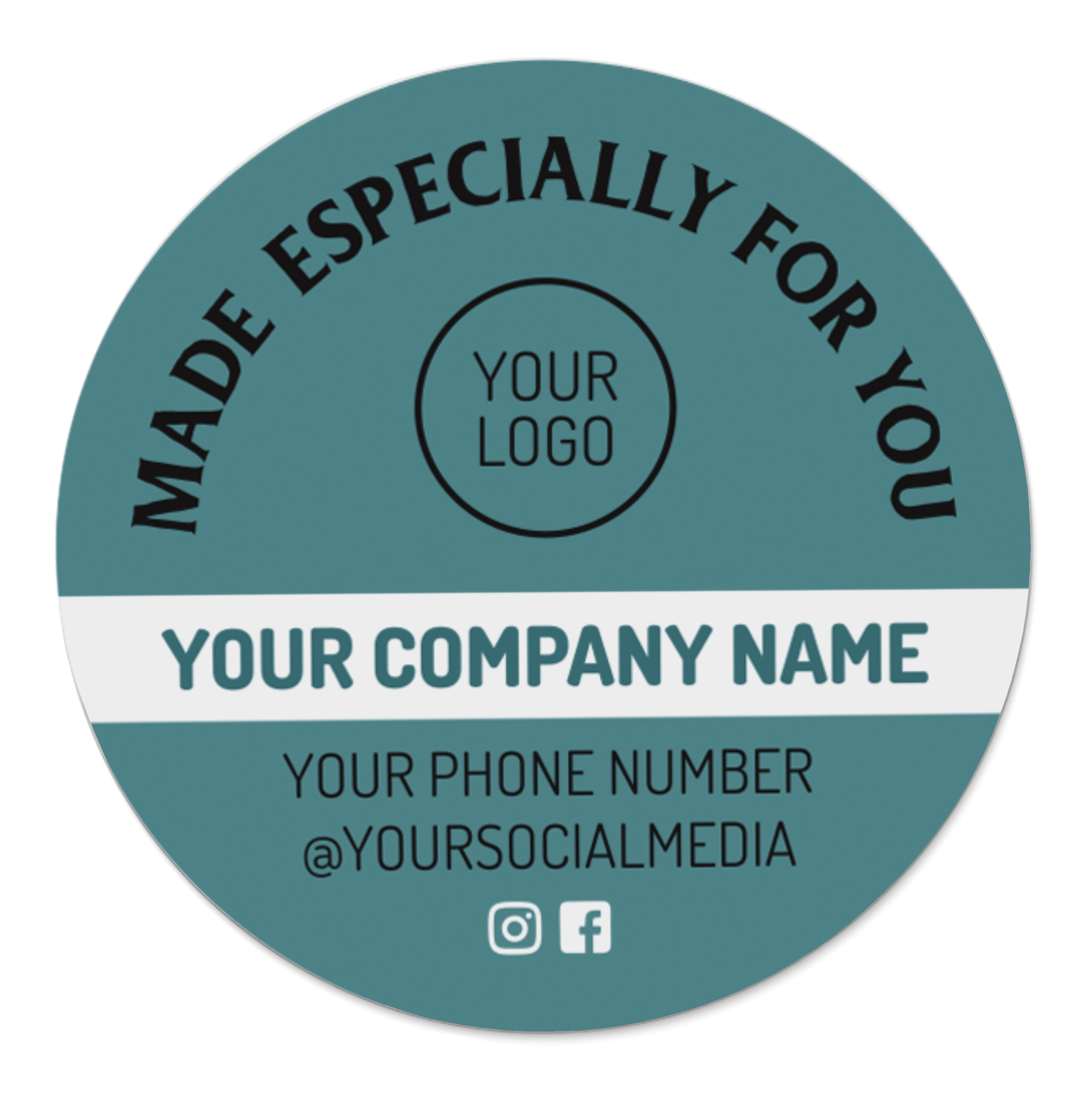 Printtoo Label Stickers for Small Business -50 RoundCustom Vinyl ...