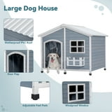 Petsfit 47" Dog House Outdoor with Waterproof PVC Roof, Extra Large Dog ...