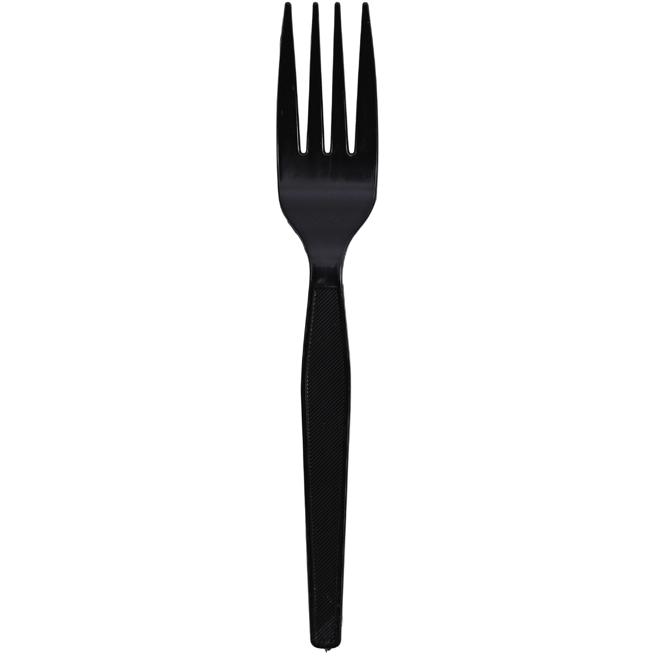 Genuine Joe Heavyweight Plastic Fork, 1000 / Carton, Black - Walmart.com