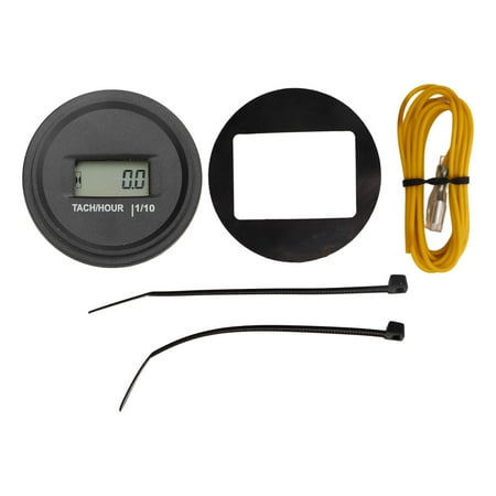 Tachometer, LCD Display Easy To Read Digital Tach Hour Meter For ...