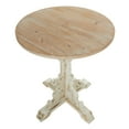 DecMode 26" x 29" White Wood Intricately Carved Scroll Accent Table ...