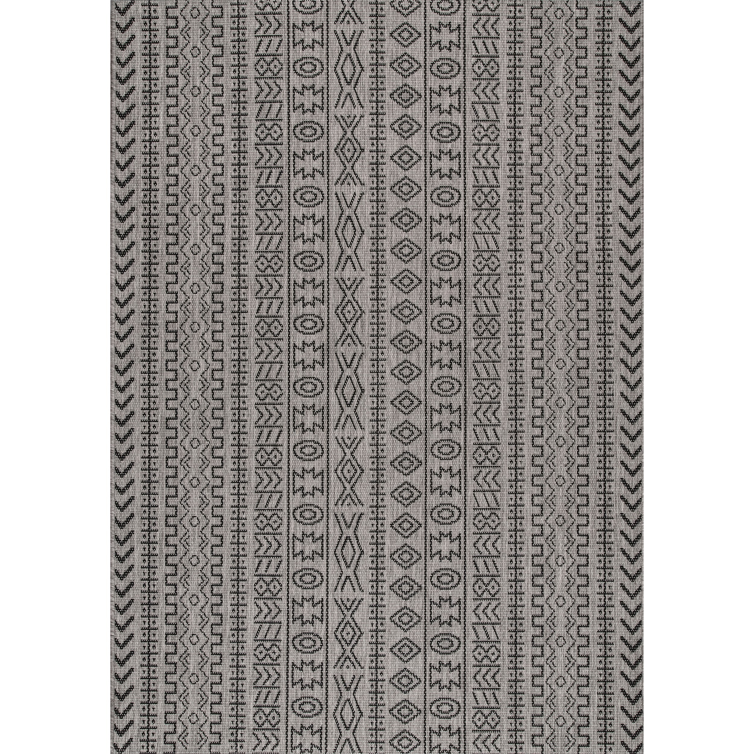 nuLOOM Jamie Aztec Indoor/Outdoor Accent Rug, 3' x 5', Gray - Walmart.com