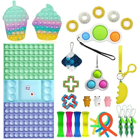 HTCM Fidget Packs Anti-Anxiety Tools, Cheap Fidget Toy Pack with Marble ...