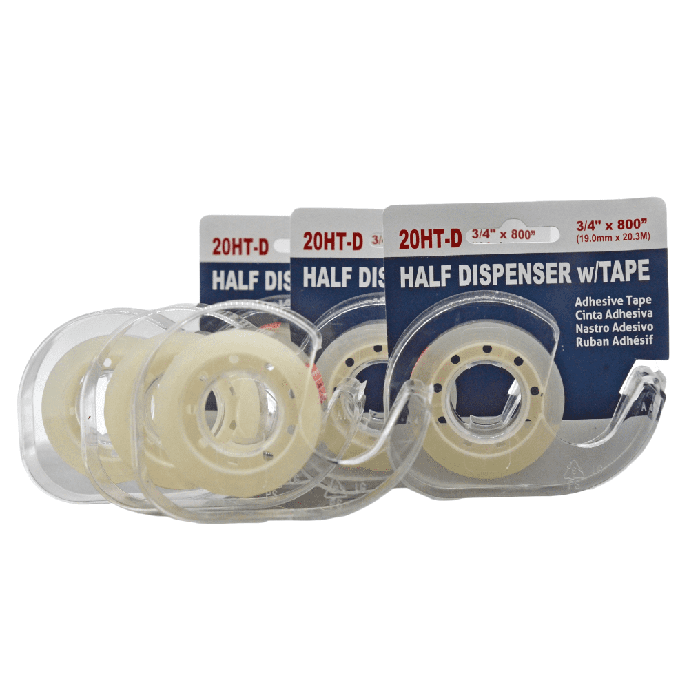 WOD Tape Gift Wrap Clear Tape 3/4 in. x 25 yd. With Dispenser, 6 Pack ...