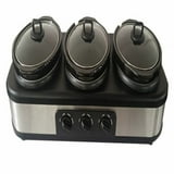 FRIGIDAIRE 3 x 2.5 Qt. Triple Slow Cooker - Stainless-Steel - Walmart.com