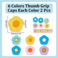 12Pcs 6 Colors Flower Joystick Cap Thumb Grip for Gamepad Game ...