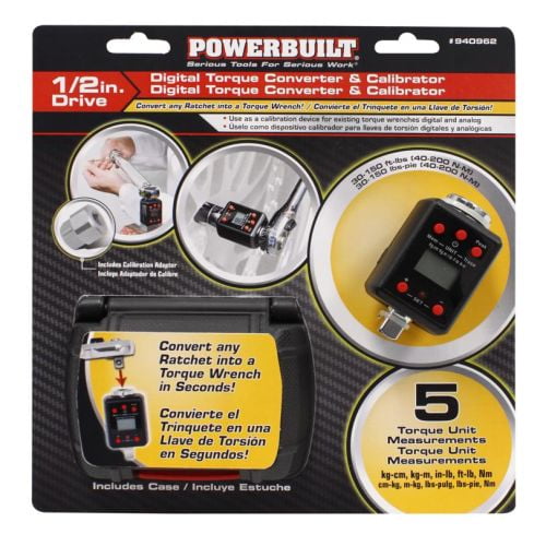 Powerbuilt 1/2 Inch Drive Digital Torque Socket Adapter - 940962 ...