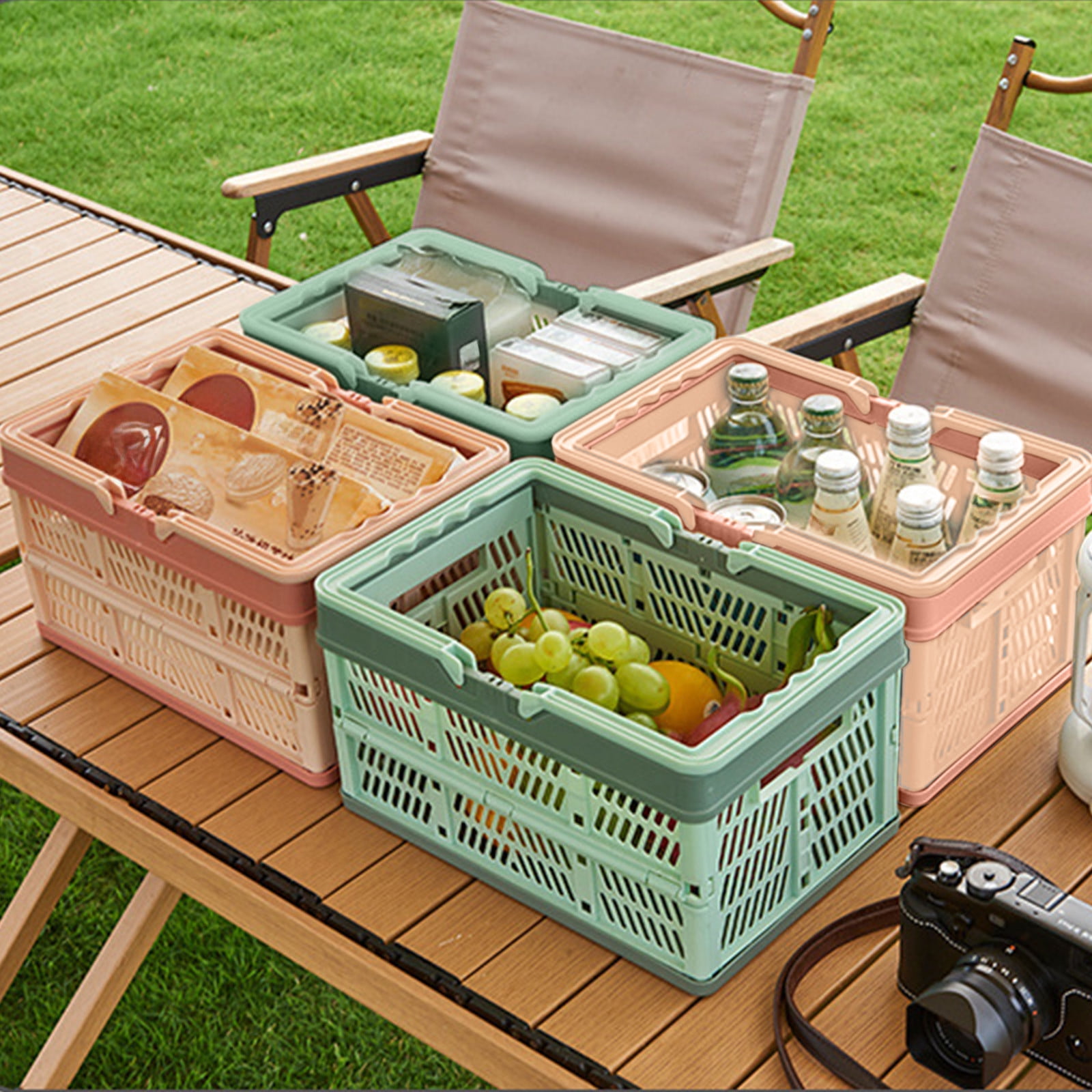 Click here for Plastic Storage Crate Under $5! Cqcyd Foldable Sto... prices