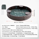 KFFKFF Sandbox with Lid, Dimensions 47.2 x 9.1 inches, Circular Sand ...