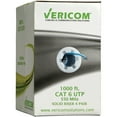 Vericom Mbw6u-00934 Cat-6 Utp Solid Riser Cmr Cable, 1,000ft (blue ...