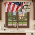 American Flag 2 Panels Kitchen Valance, Golf Ball Pole Vintage Board ...