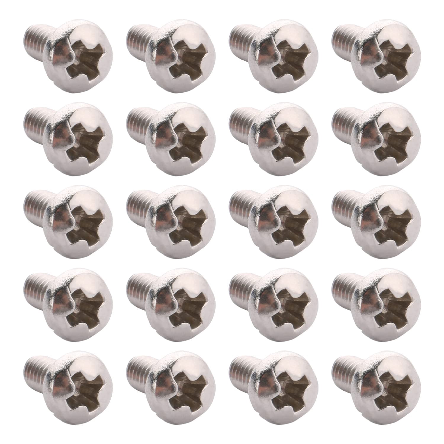 MroMax 100Pcs M2.5 x 5mm Pan Head Phillips Machine Screws, 304 ...