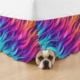 Abstract Gradient Art Bed Skirt Bed Skirts King Size 18 Inch Drop, Blue ...