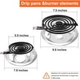 MP22YA Electric Range Burner Element Replacement Set & Drip Pans ...