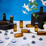 100pcs 10ml/0.34oz Brown Sealed Sample Vials Glass Sample Vials with ...
