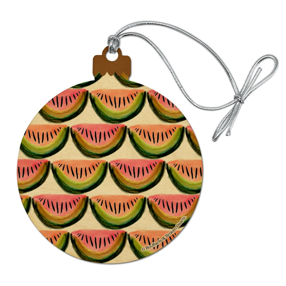 Watercolor Watermelons Wood Christmas Tree Holiday Ornament - Walmart.com